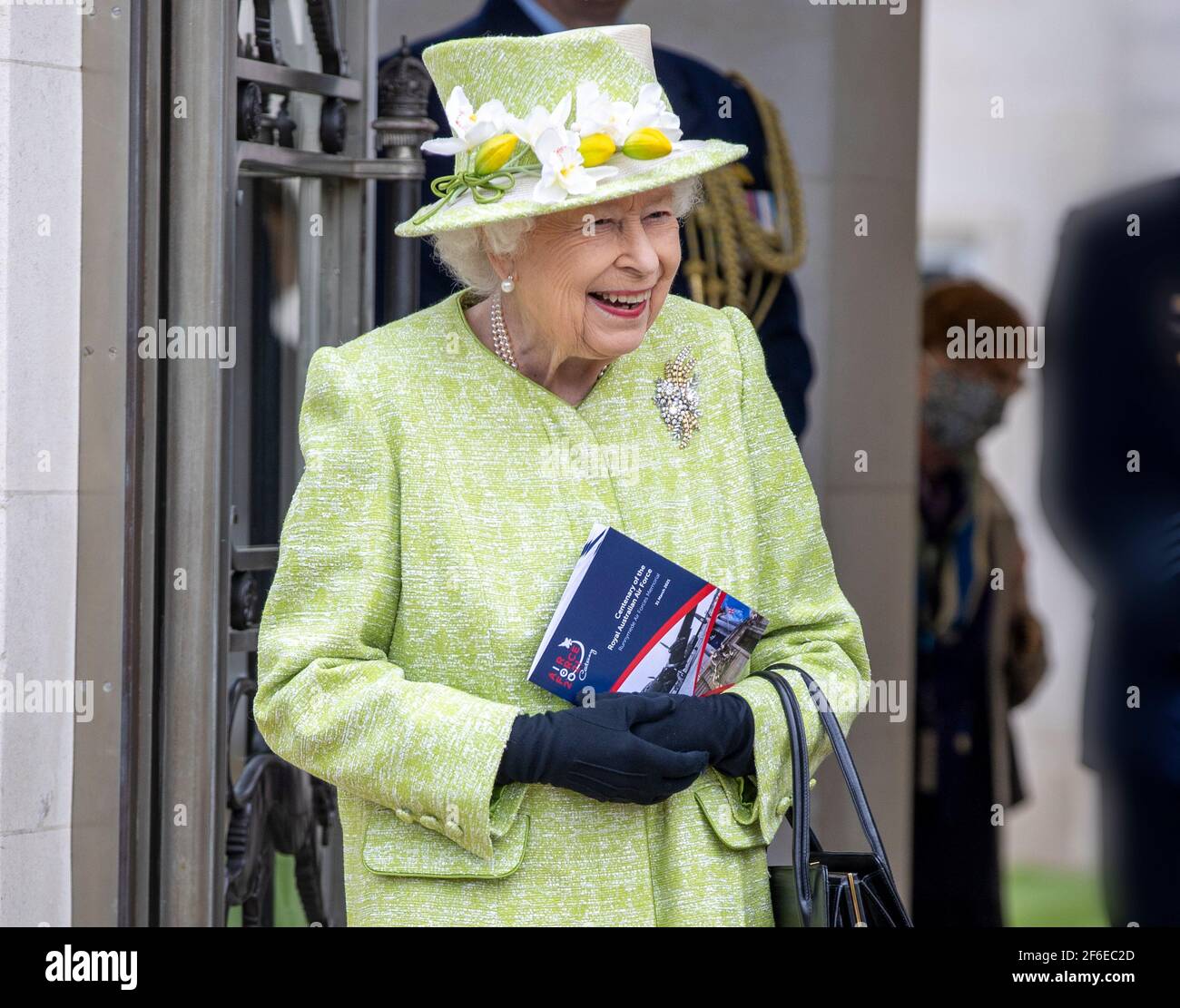 Queen Elizabeth II attends a service to mark the Centenary of the Royal ...