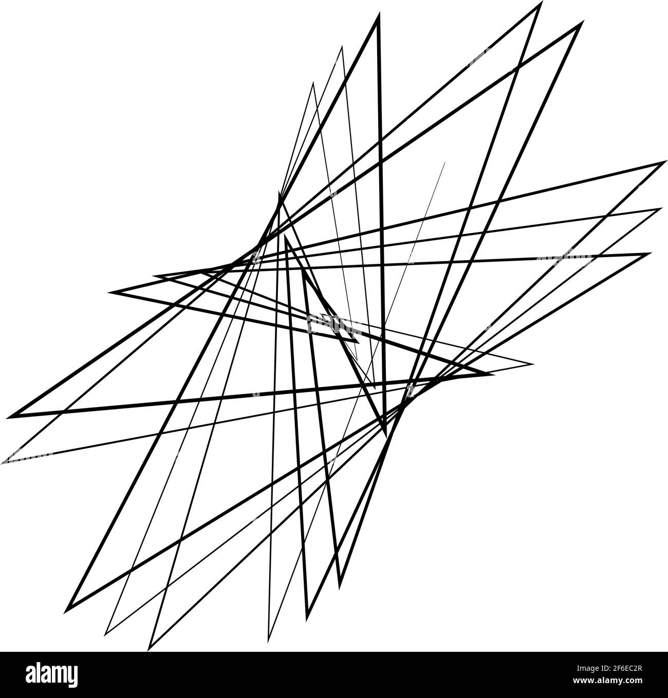 Abstract edgy, geometric line art. Angular random, chaotic lines. Spiky ... Abstract edgy, geometric line art. Angular random, chaotic lines. Spiky ...