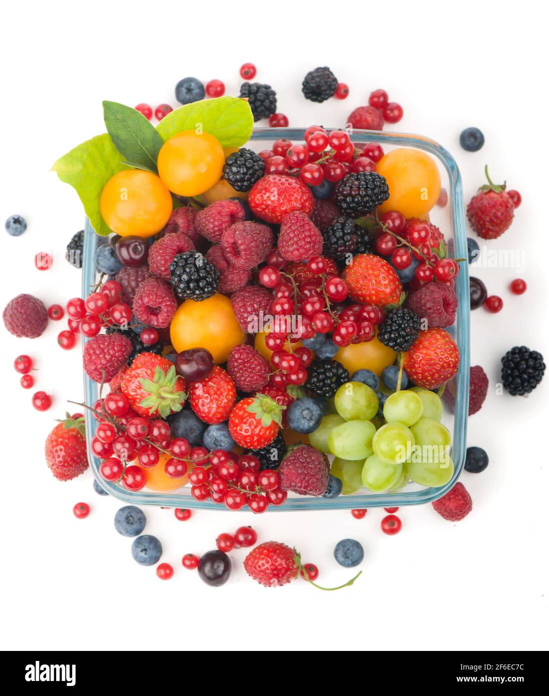 berry mix isolated on a white background Stock Photo - Alamy
