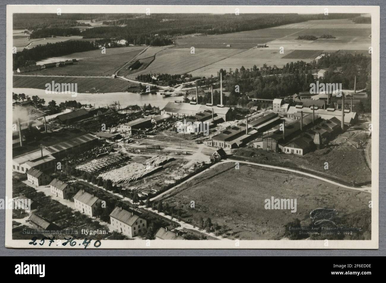 Aerial view of surahammar Stock Photo - Alamy