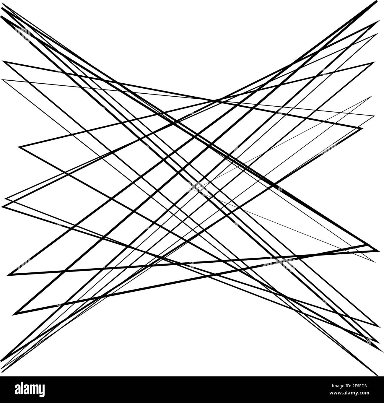 Abstract Edgy Geometric Line Art Angular Random Chaotic Lines Spiky