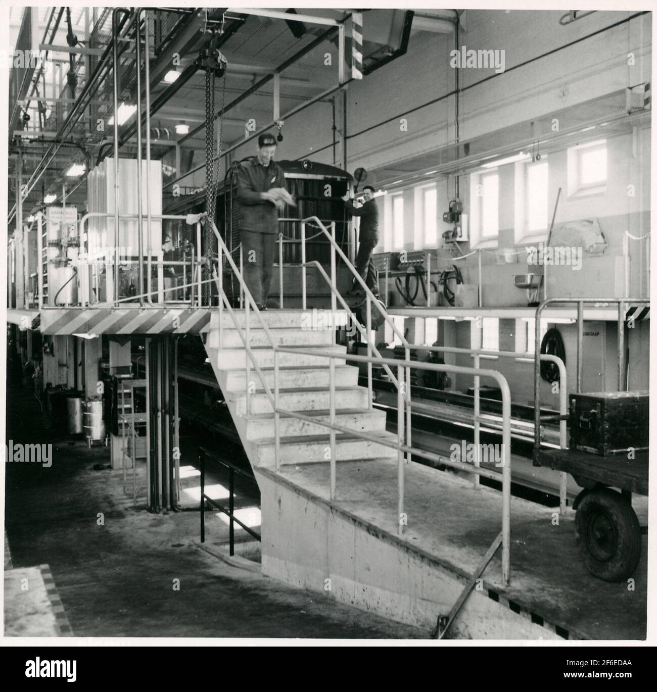 Maintenance hall at Sävenäs Stock Photo - Alamy