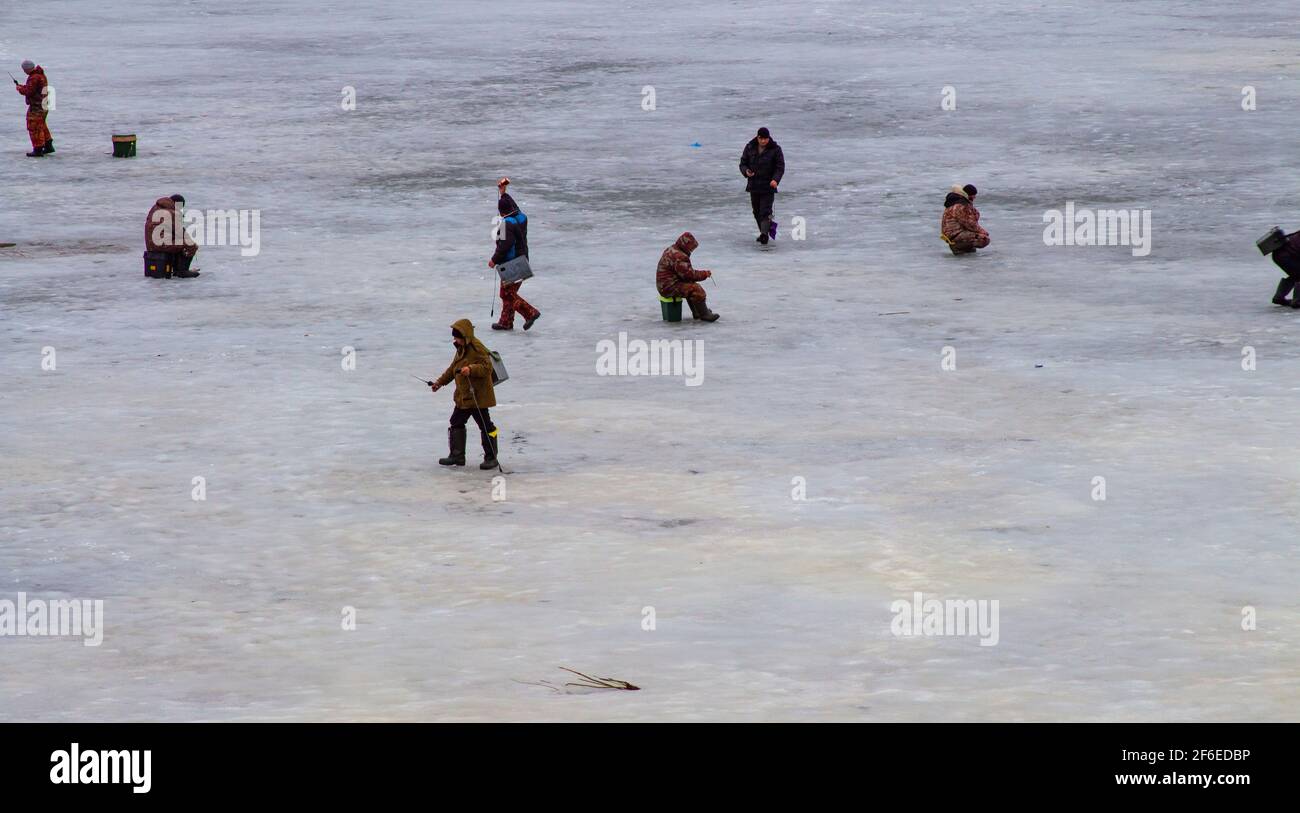 Catch of the ice fishermen hi-res stock photography and images - Alamy