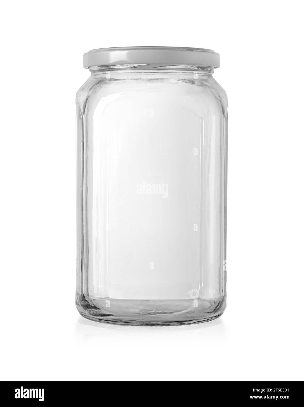 empty glass jar isolated on white with clipping path Stock Photo - Alamy