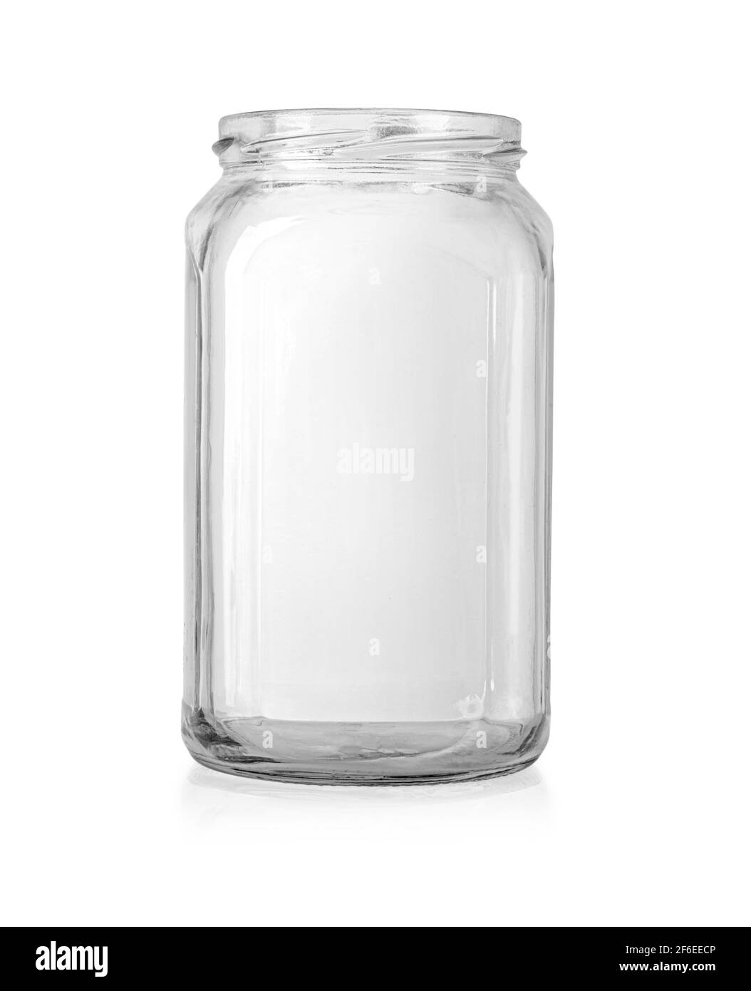 empty glass jar isolated on white with clipping path Stock Photo - Alamy