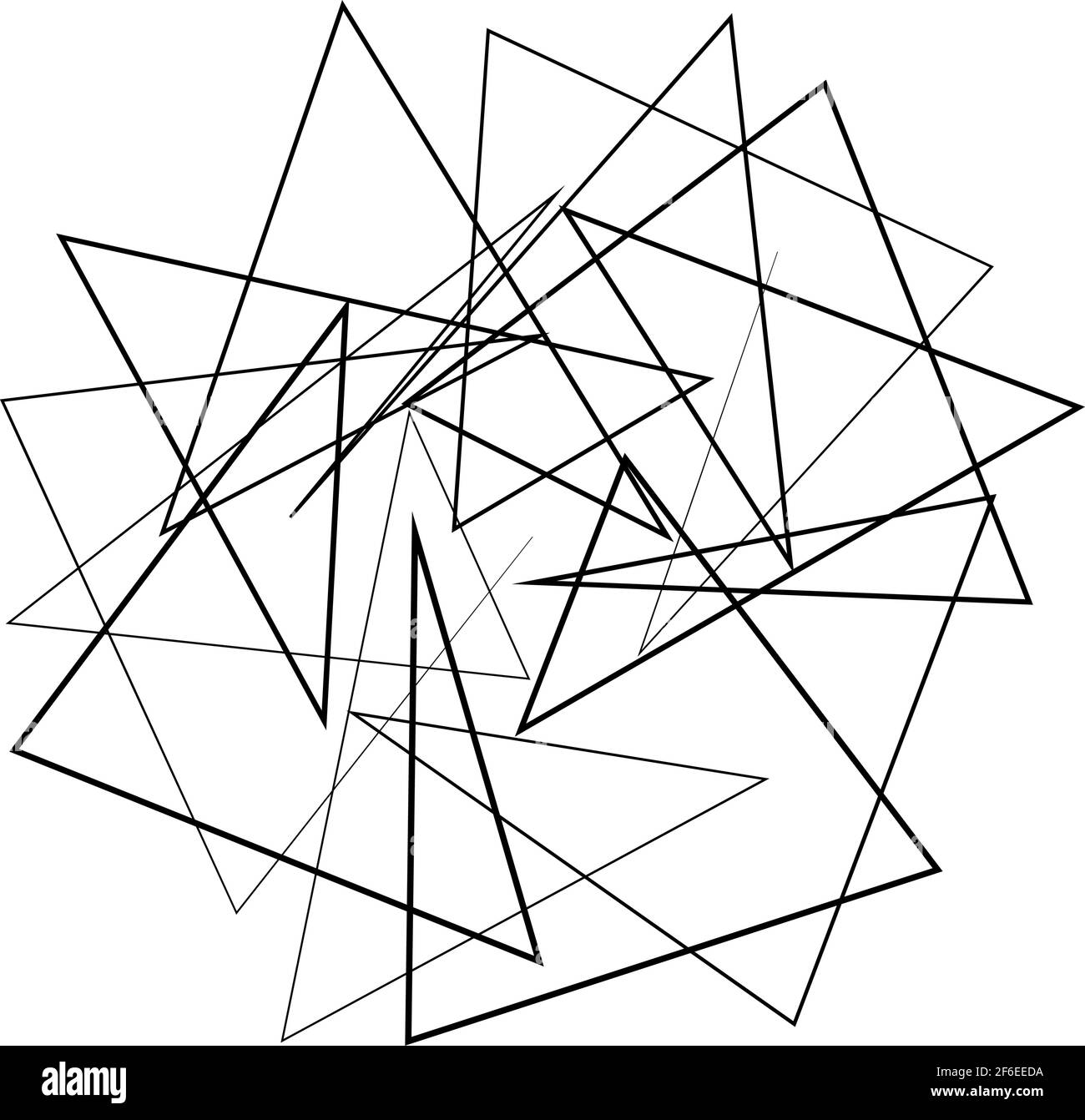 Abstract edgy, geometric line art. Angular random, chaotic lines. Spiky ... Abstract edgy, geometric line art. Angular random, chaotic lines. Spiky ...