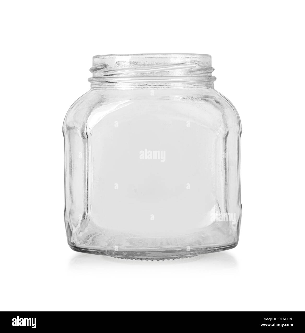 empty glass jar isolated on white with clipping path Stock Photo - Alamy