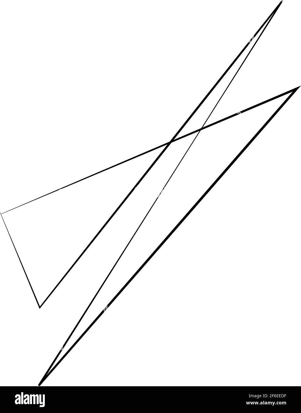 Abstract edgy, geometric line art. Angular random, chaotic lines. Spiky ...
