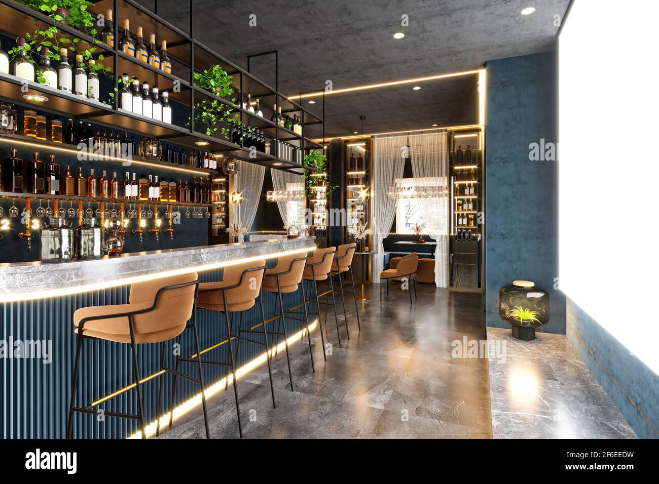 3d render of cafe restaurant Stock Photo - Alamy