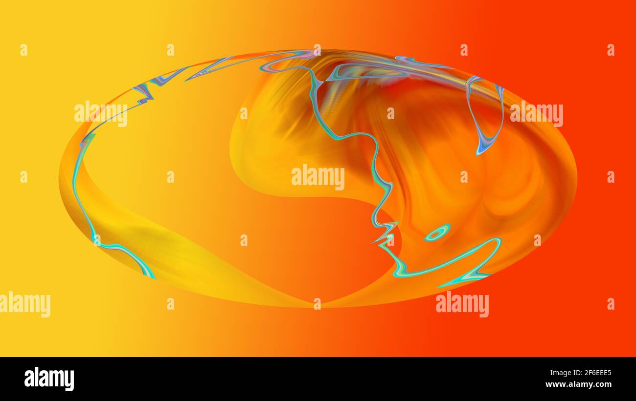 Abstract orange background with a textured fantasy sphere Stock Photo ...