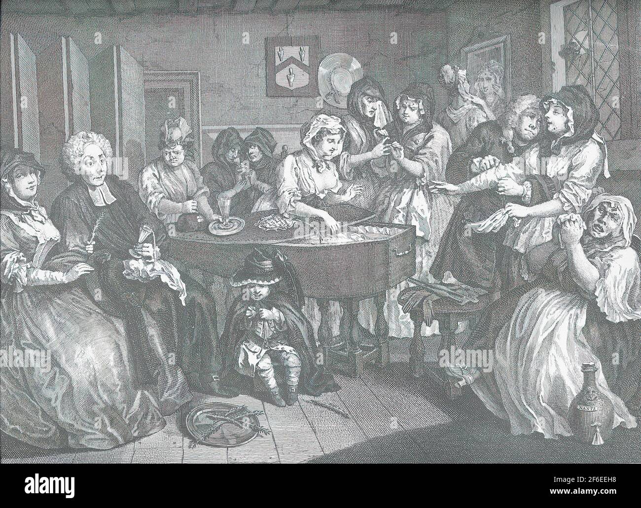 William Hogarth- Harlot S Progress Plate 6 Stock Photo - Alamy