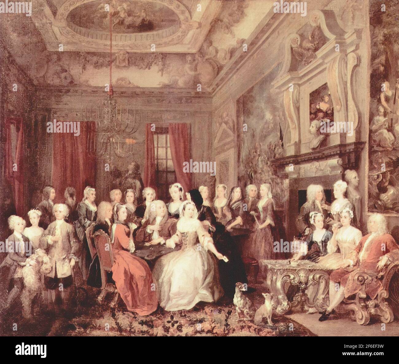 William Hogarth- Wanstead Assembly Wanstead House C 1731 Stock Photo ...