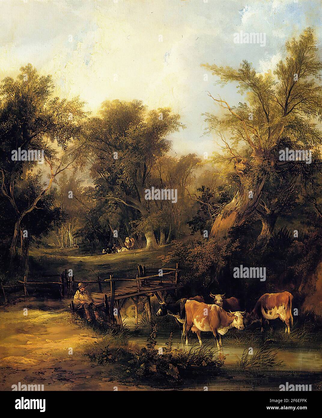 William J. Shayer - Cattle Stream Stock Photo - Alamy