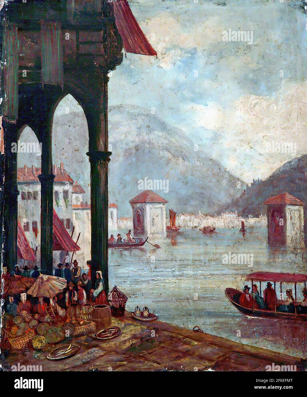 William Leighton Leitch - Lake Como Italy Stock Photo - Alamy