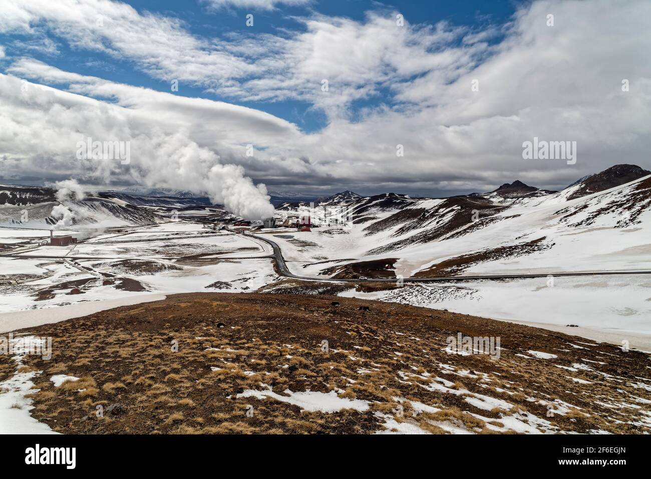 Krafla, Iceland. 22nd May, 2015. Krafla geothermal power plant near the ...
