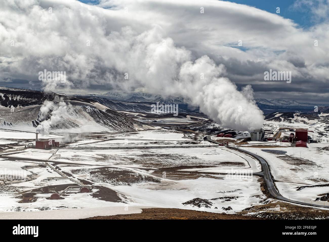 Krafla, Iceland. 22nd May, 2015. Krafla geothermal power plant near the ...