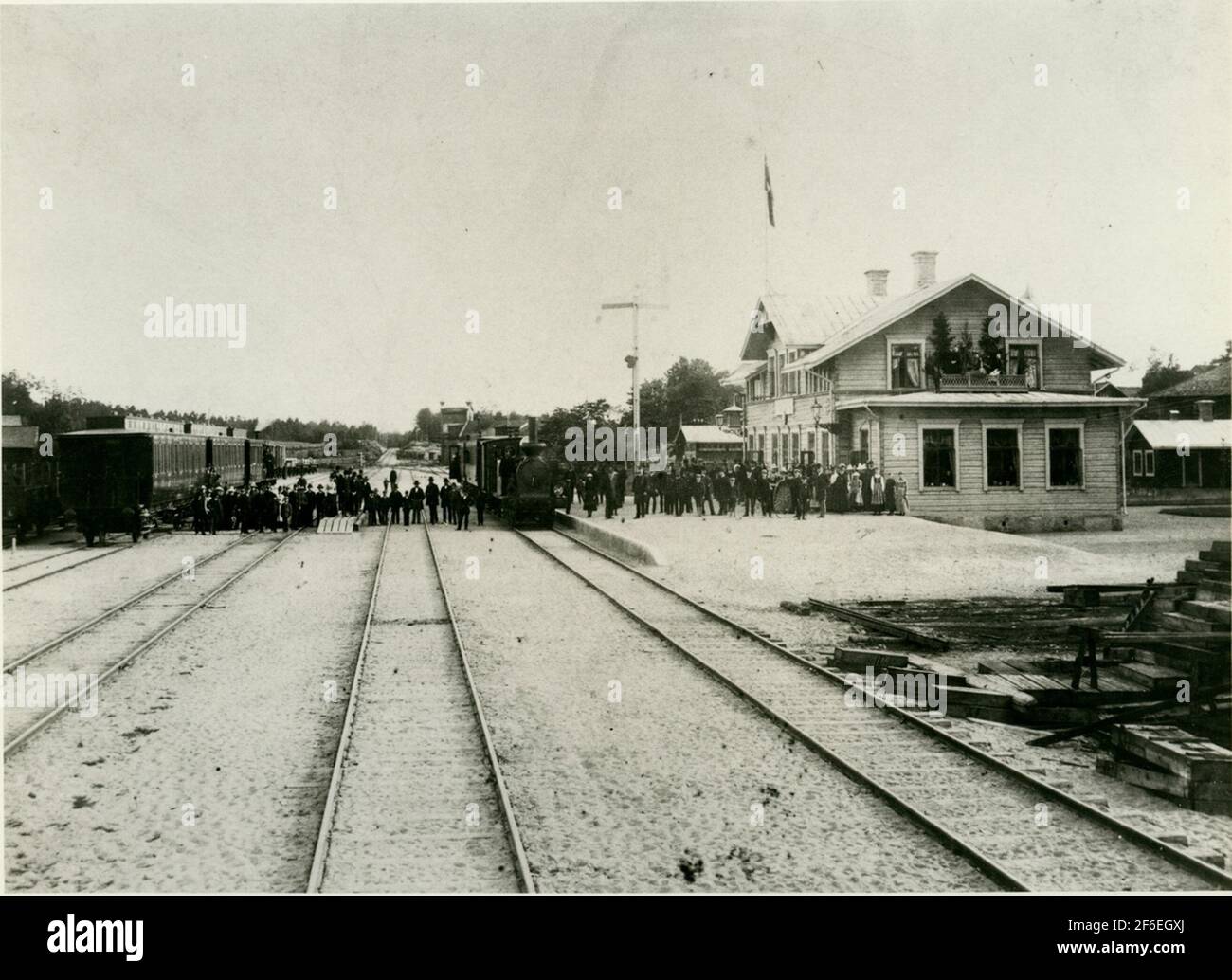 Inauguration train at Persberg Station (Eastern Värmland's railway's ...