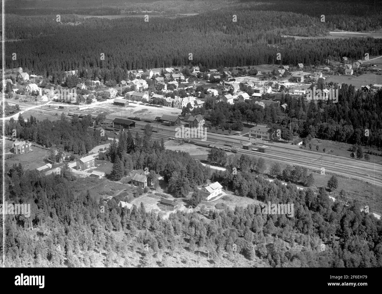 Aerial view of station Stock Photo - Alamy