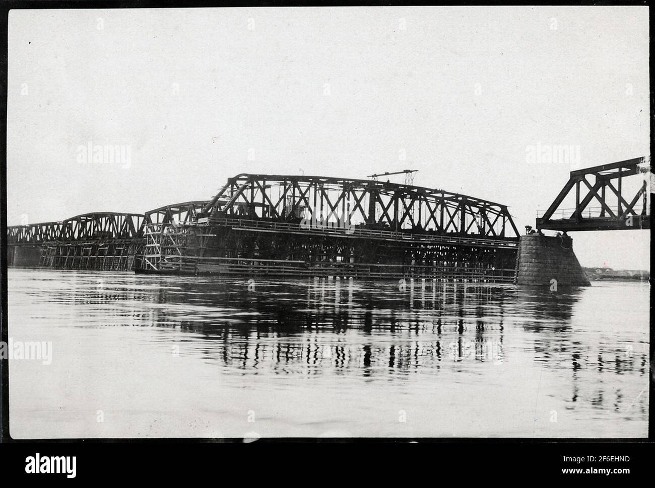 Swivel bridge over the Torne river. On the line between Haparanda ...