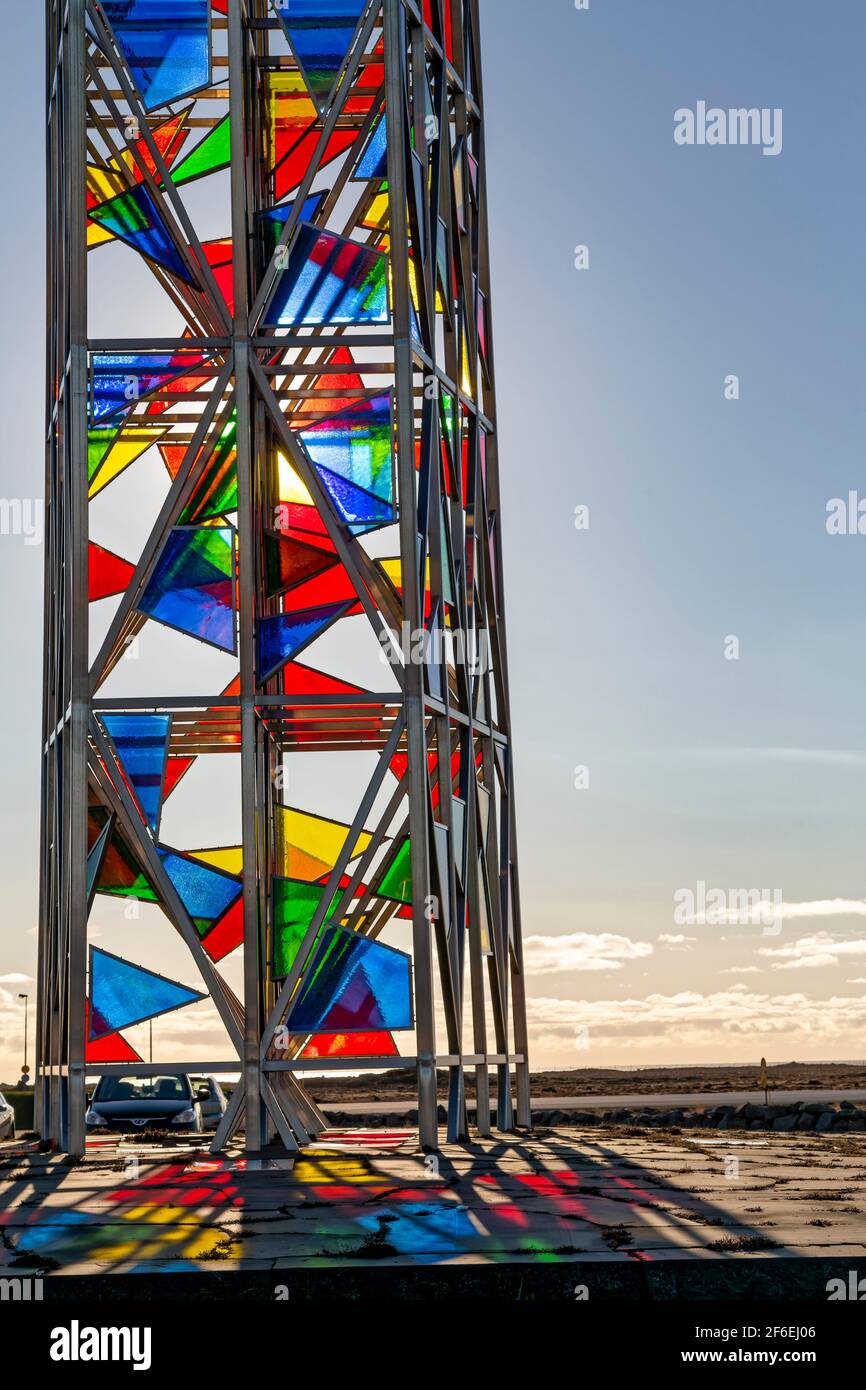 Keflavík International Airport, Iceland. 28th May, 2015. Rainbow ...