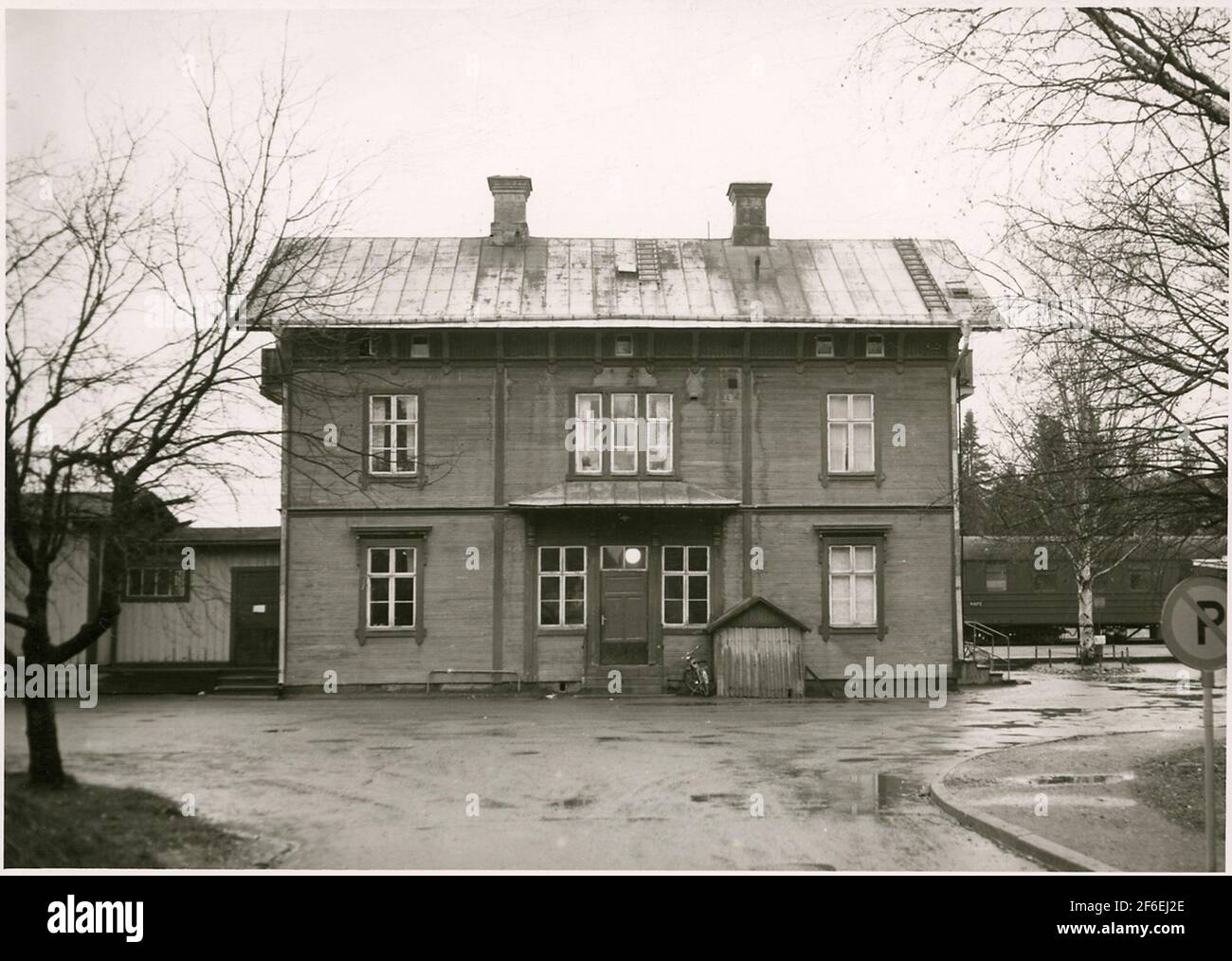Vindeln station house from the street side Stock Photo - Alamy
