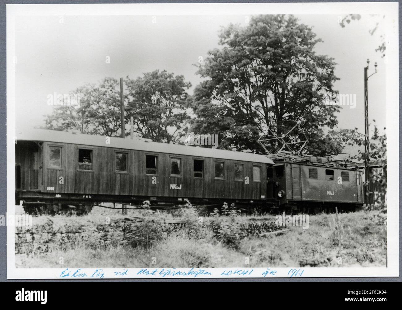 Nordmark-Klarälvens Railway, NKLJ Ellok 41 with passenger train at the ...
