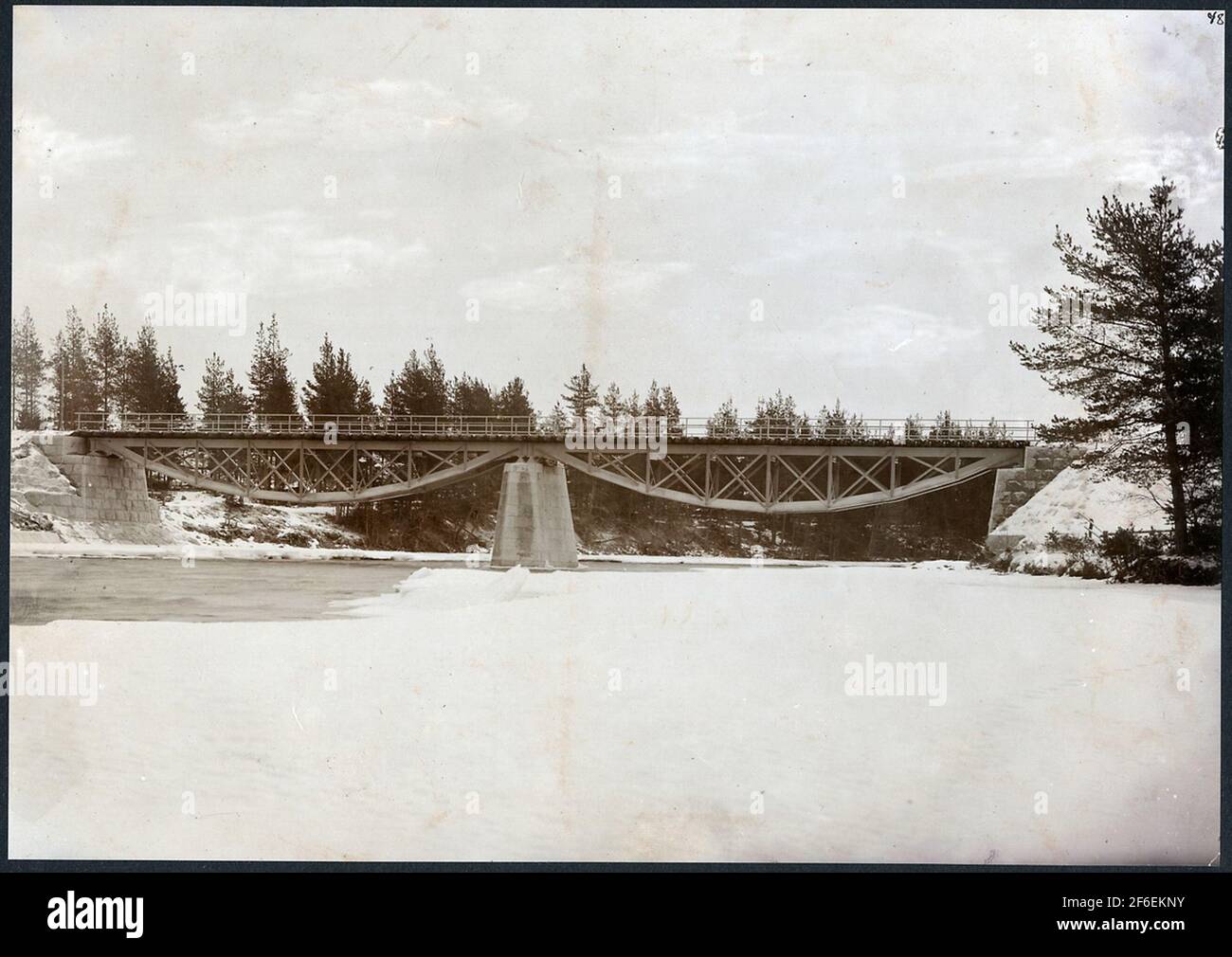 Railway bridge over Ore river on the line between Orsa and Tallhed ...