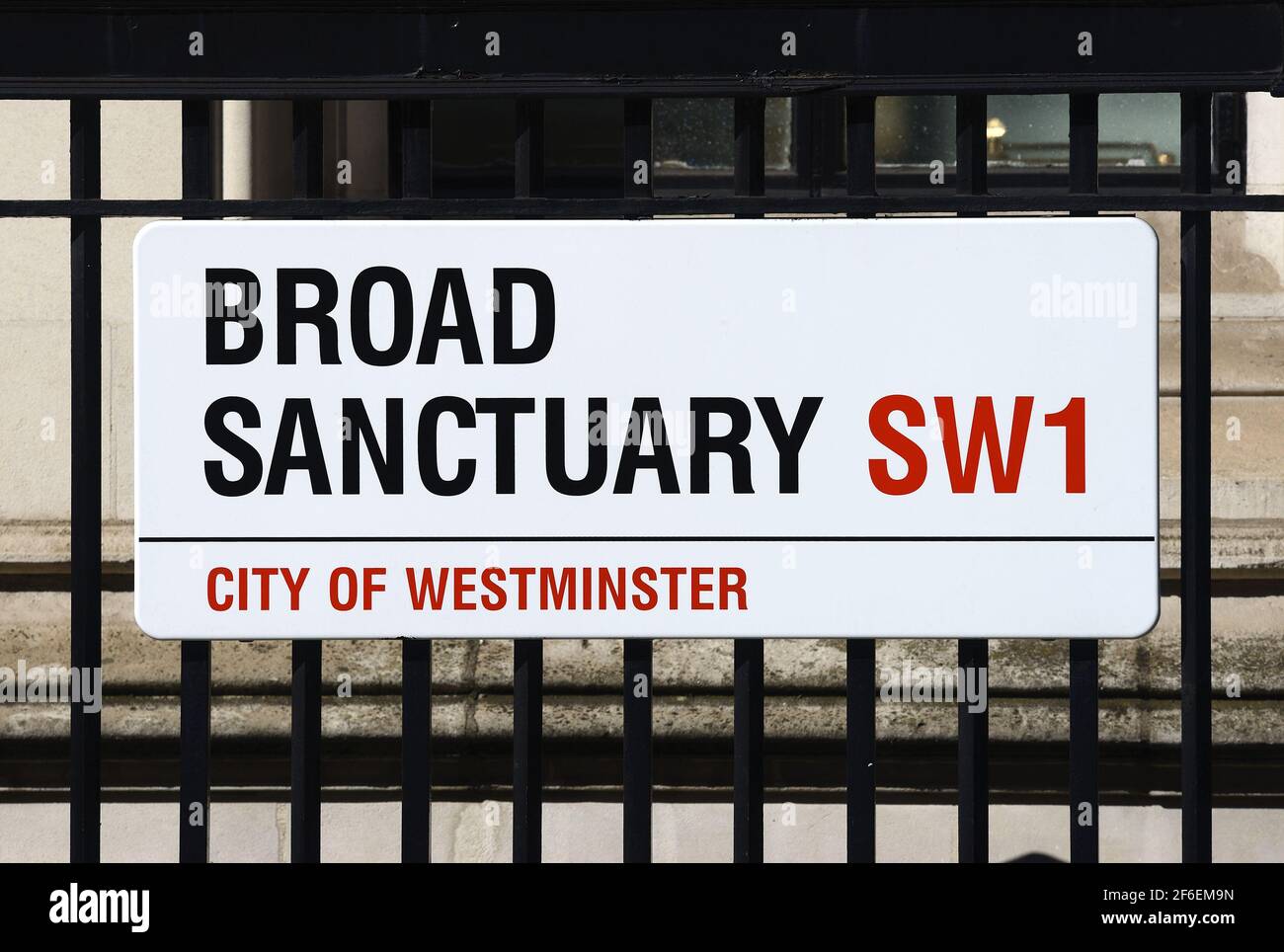 Sanctuary sign sw1 city westminster hi-res stock photography and images - Alamy