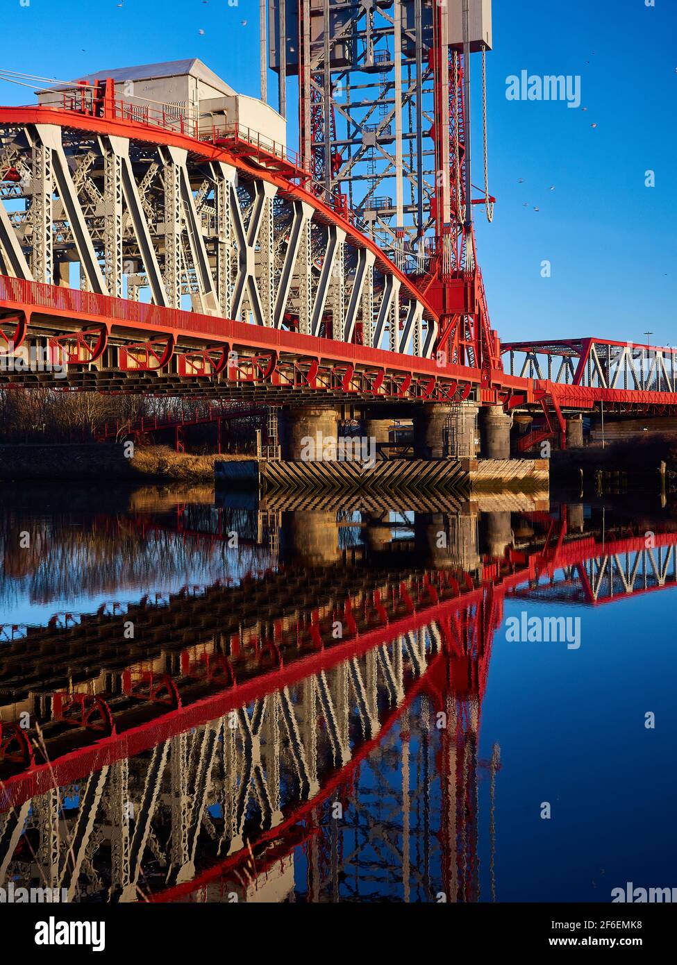 The once-famous, now de-commissioned Newport Bridge on the River Tees ...