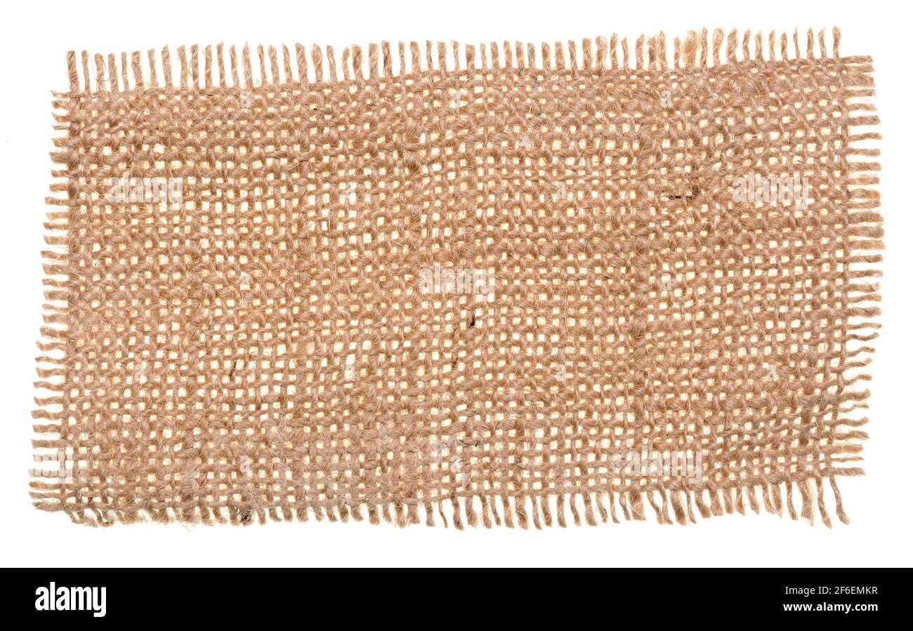 Sackcloth isolated on white background Stock Photo - Alamy