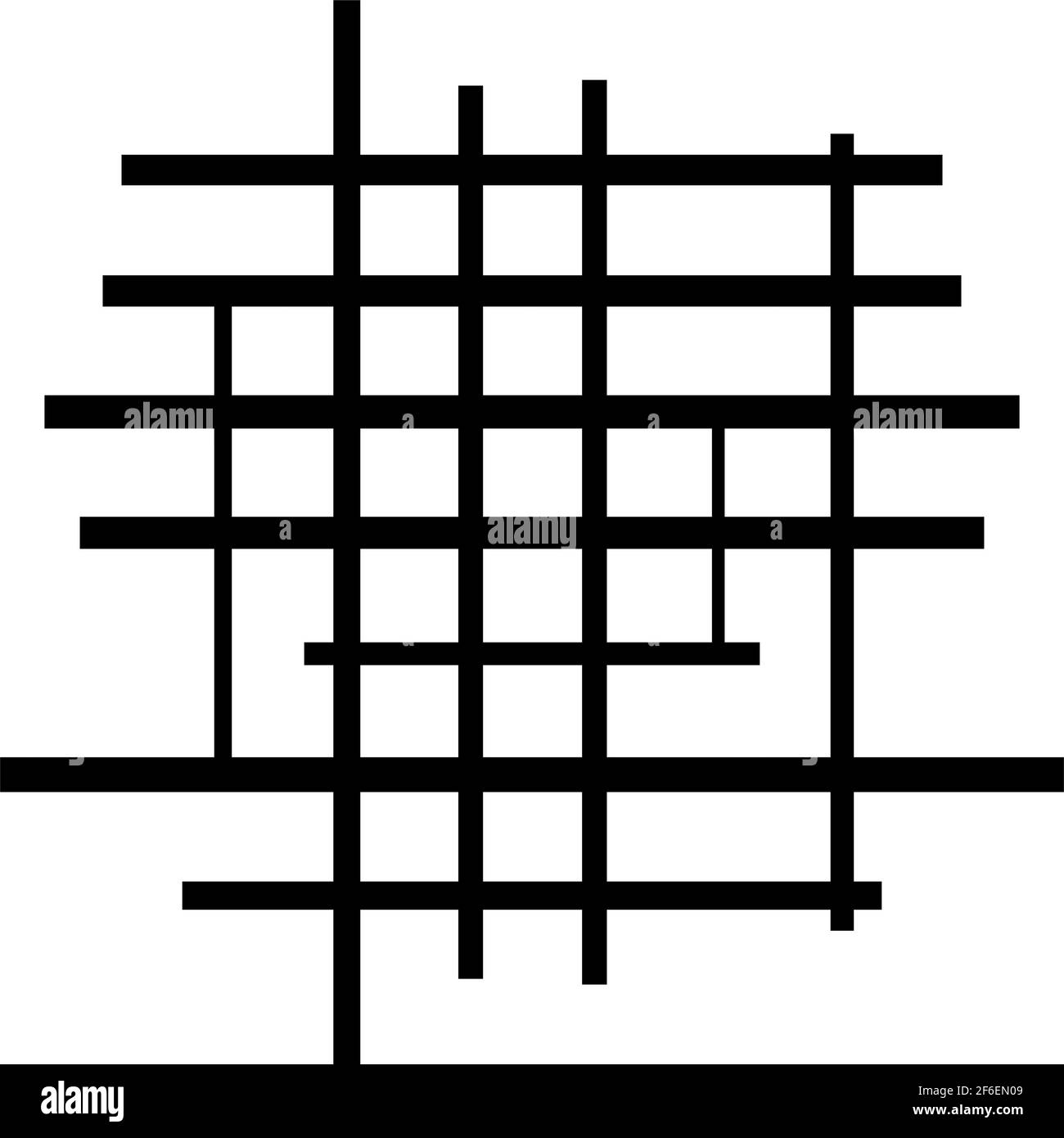 Abstract Grid Mesh Lattice Grating Geometric Element — Stock Vector