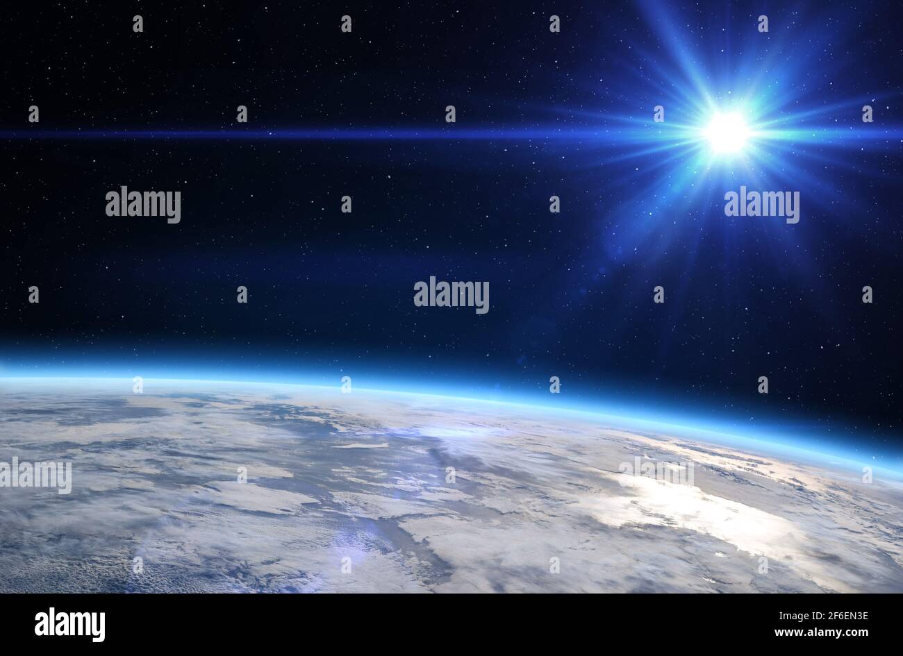 Earth, Sun in deep outer space. Elements of this image furnished by ...