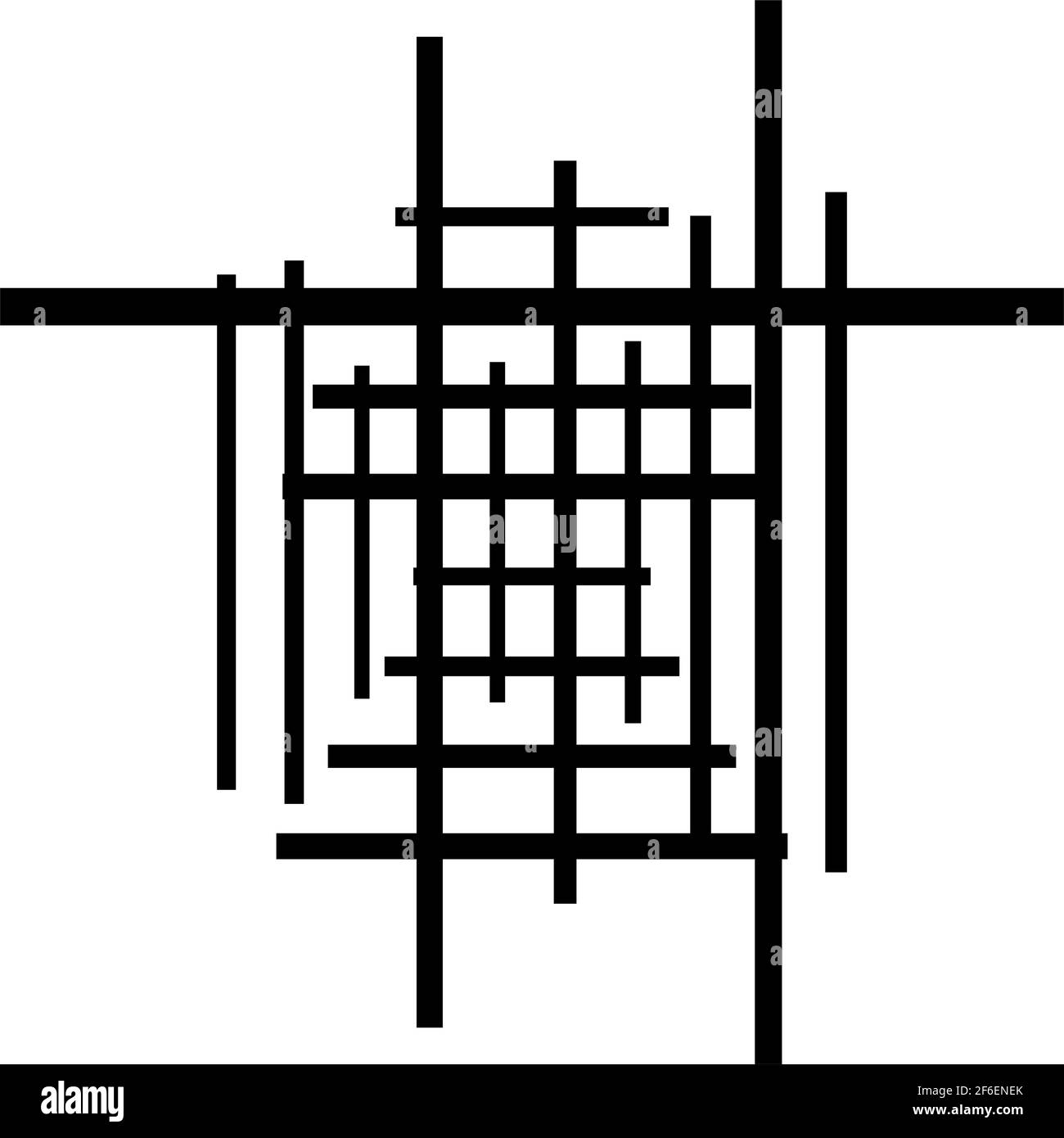 Abstract Grid Mesh Lattice Grating Geometric Element — Stock Vector