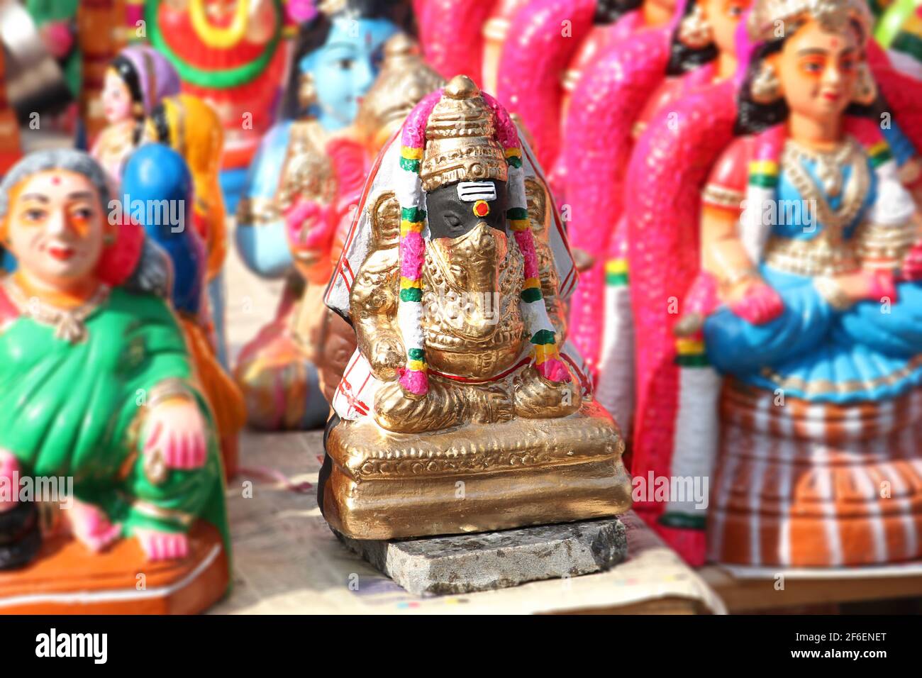 Navratri, Dassehra, Golu idols on display Stock Photo - Alamy