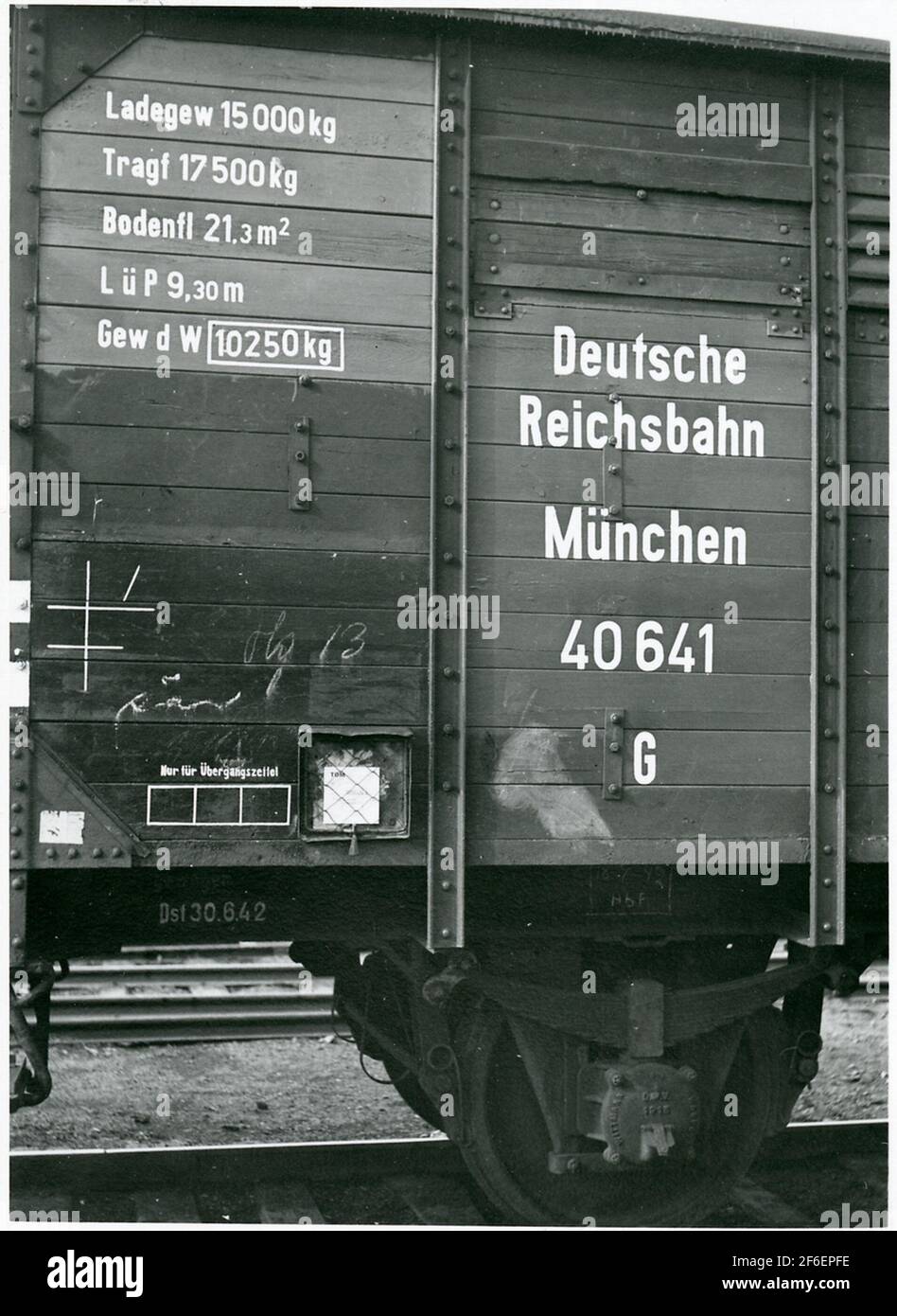 German military train on the way to Norway during World War II. Here at ...