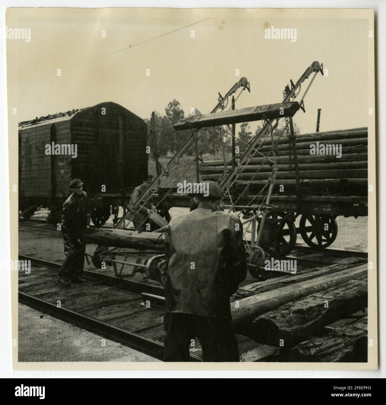 Biases. The state railways, SJ freight wagon 15113. Loading / unloading ...