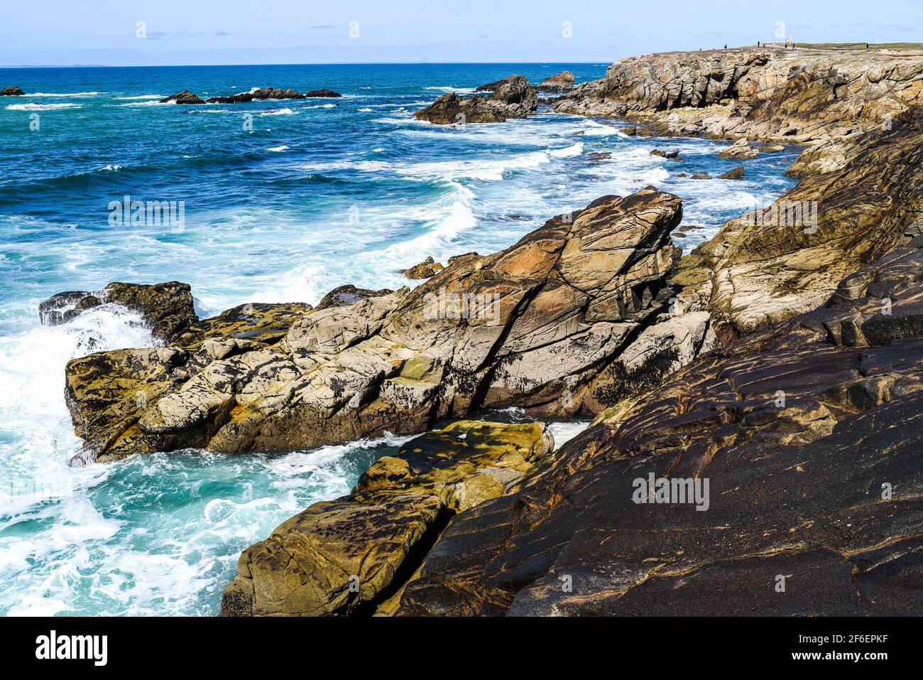 Beautiful sea, oceanic landscape, wild ocean coast in France Stock ...