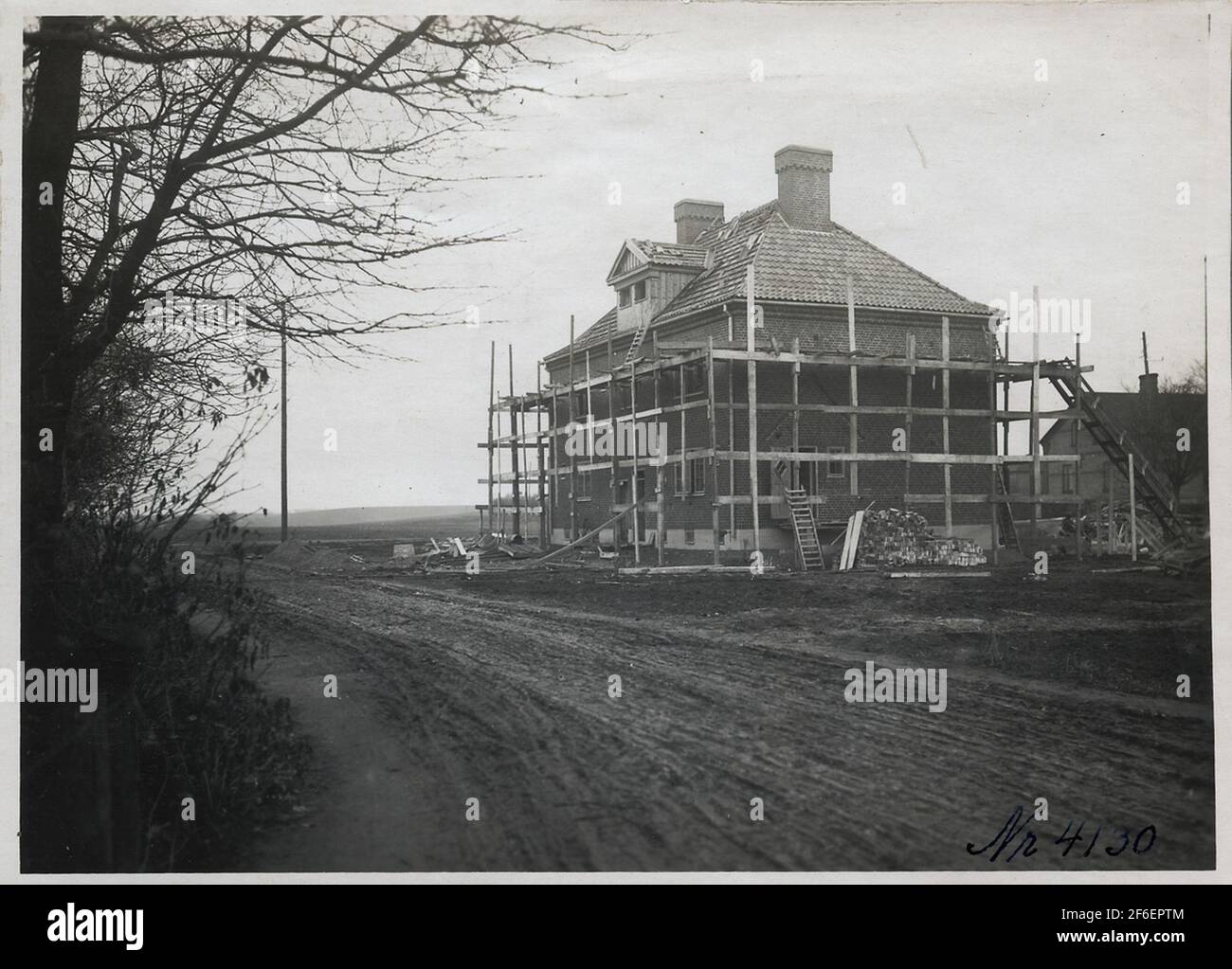 Construction of new residential building for railway staff Stock Photo ...