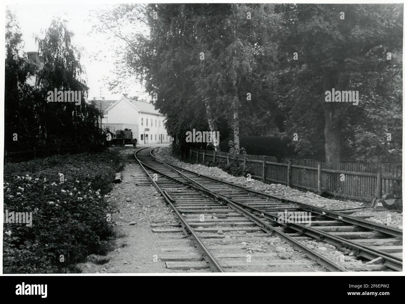 The outer gear of the rail yard. Railroad tracks against the harbor ...