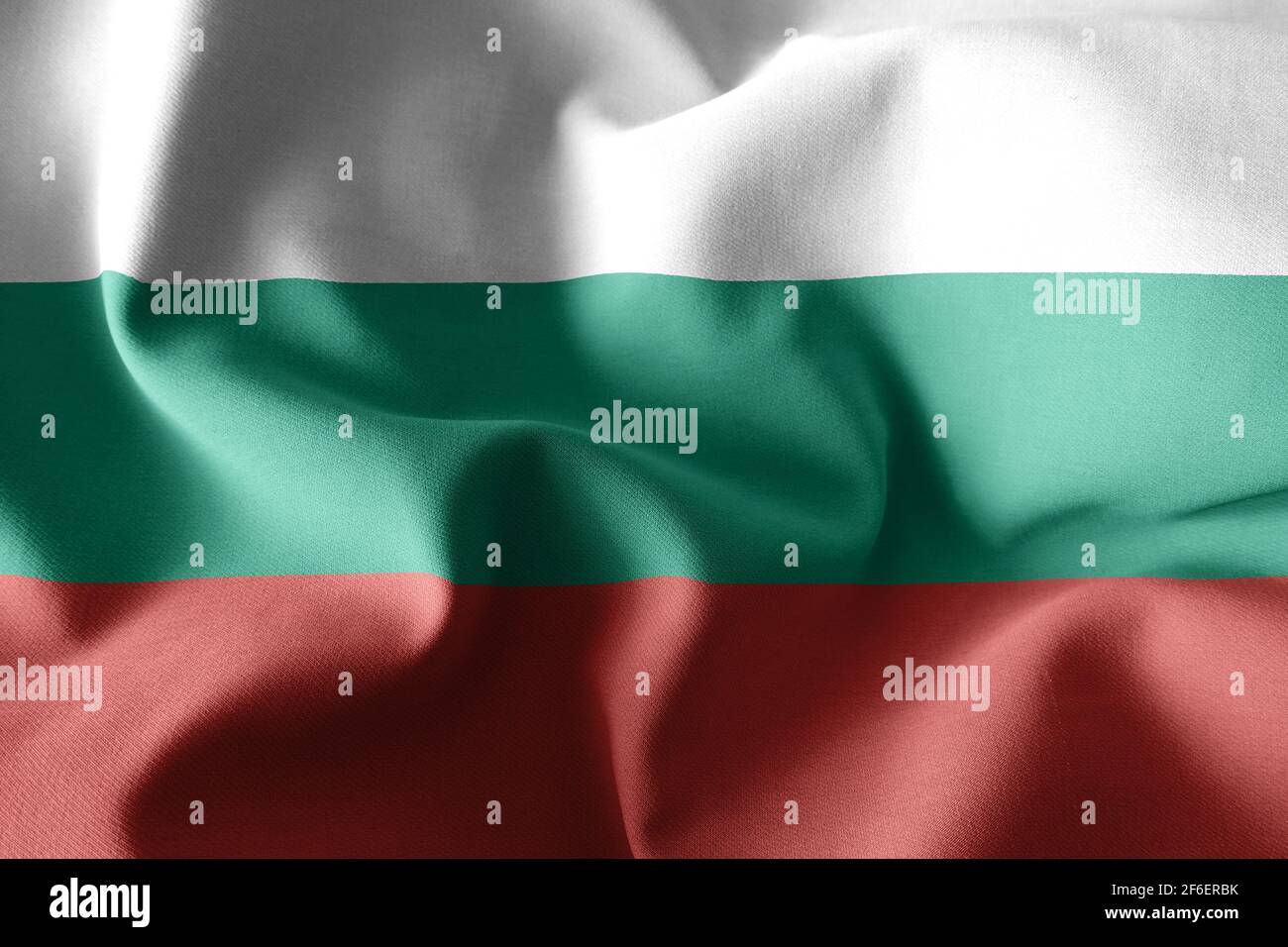 3d rendering realistic waving silk flag of Bulgaria Stock Photo - Alamy