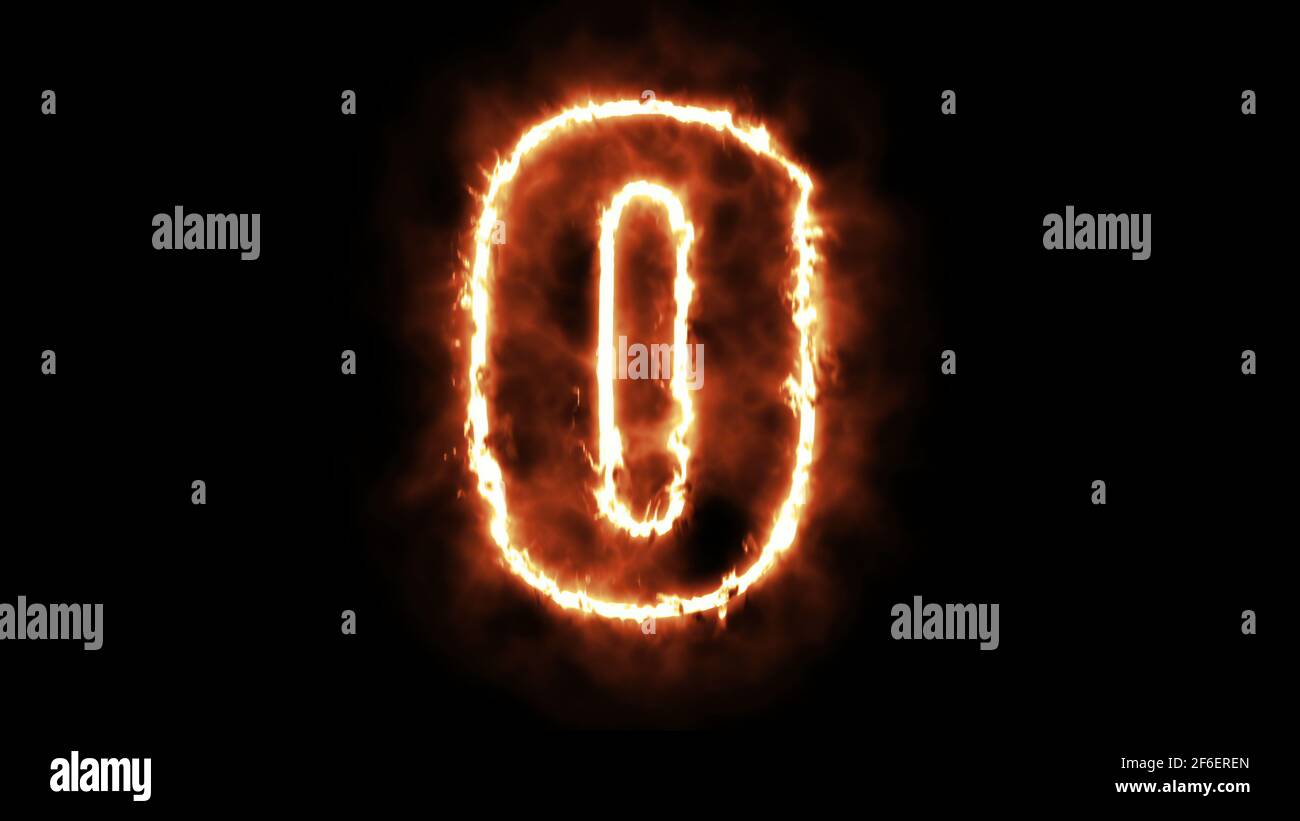 hot burning number on black background Stock Photo - Alamy