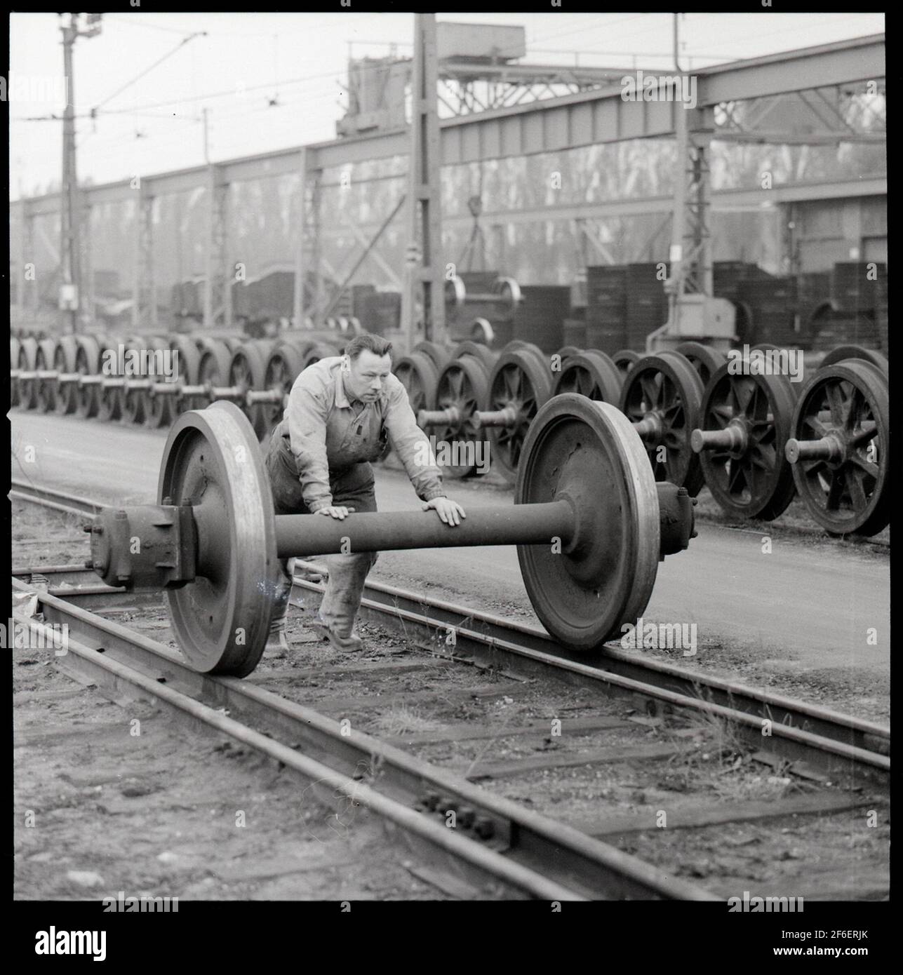 Moving carriage wheels Stock Photo - Alamy