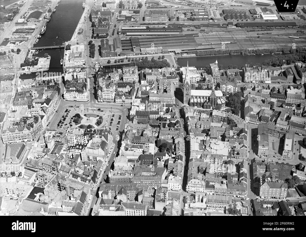 Aerial view of station Stock Photo - Alamy