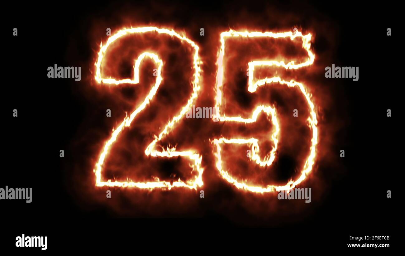 Four hot burning number on hi-res stock photography and images - Alamy