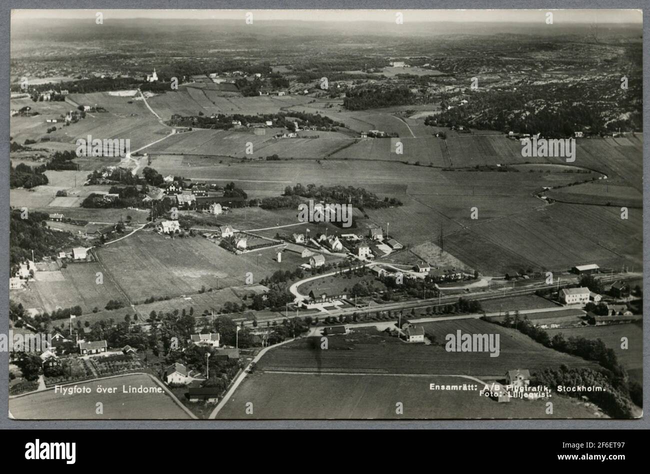 Aerial view of Lindome society Stock Photo - Alamy