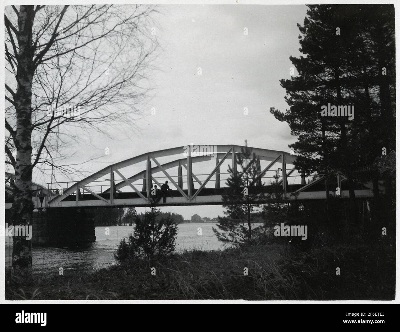 Uppsala - Gävle Railway, UGJ. Bridge over the Dalälven at Älvkarleö on ...