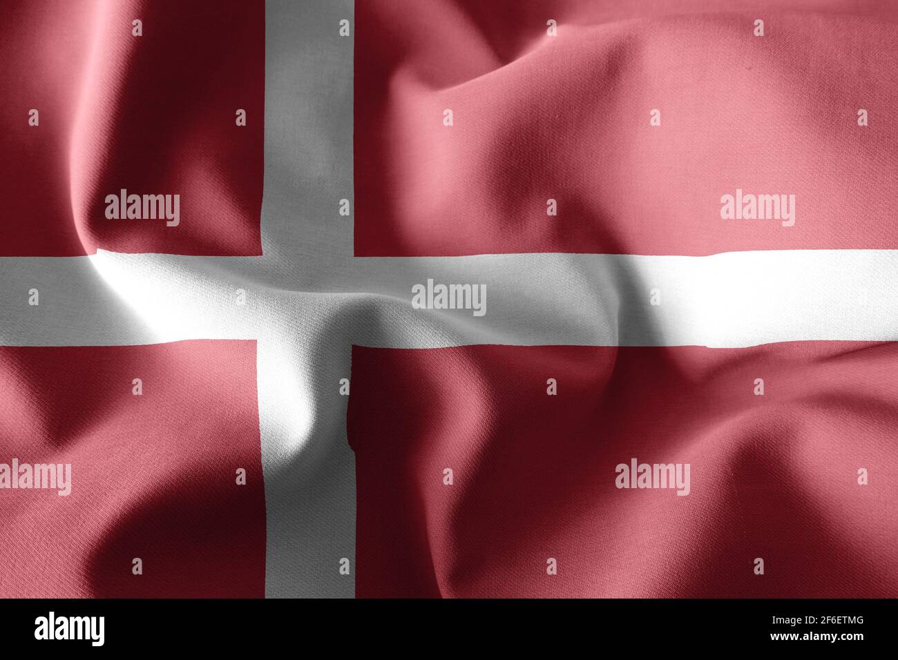 3d rendering realistic waving silk flag of Denmark Stock Photo - Alamy