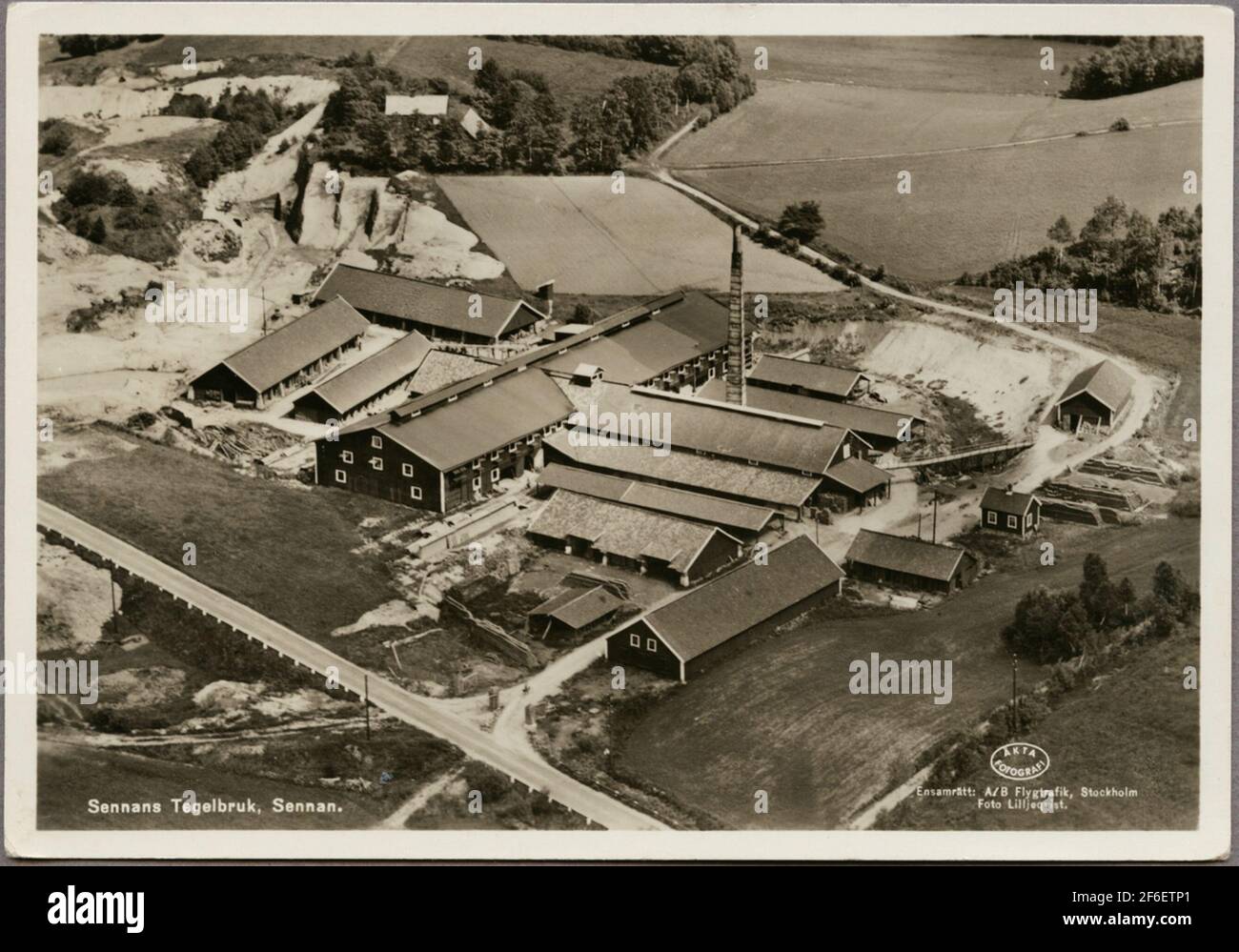Aerial view of Sennan's brickwork Stock Photo - Alamy