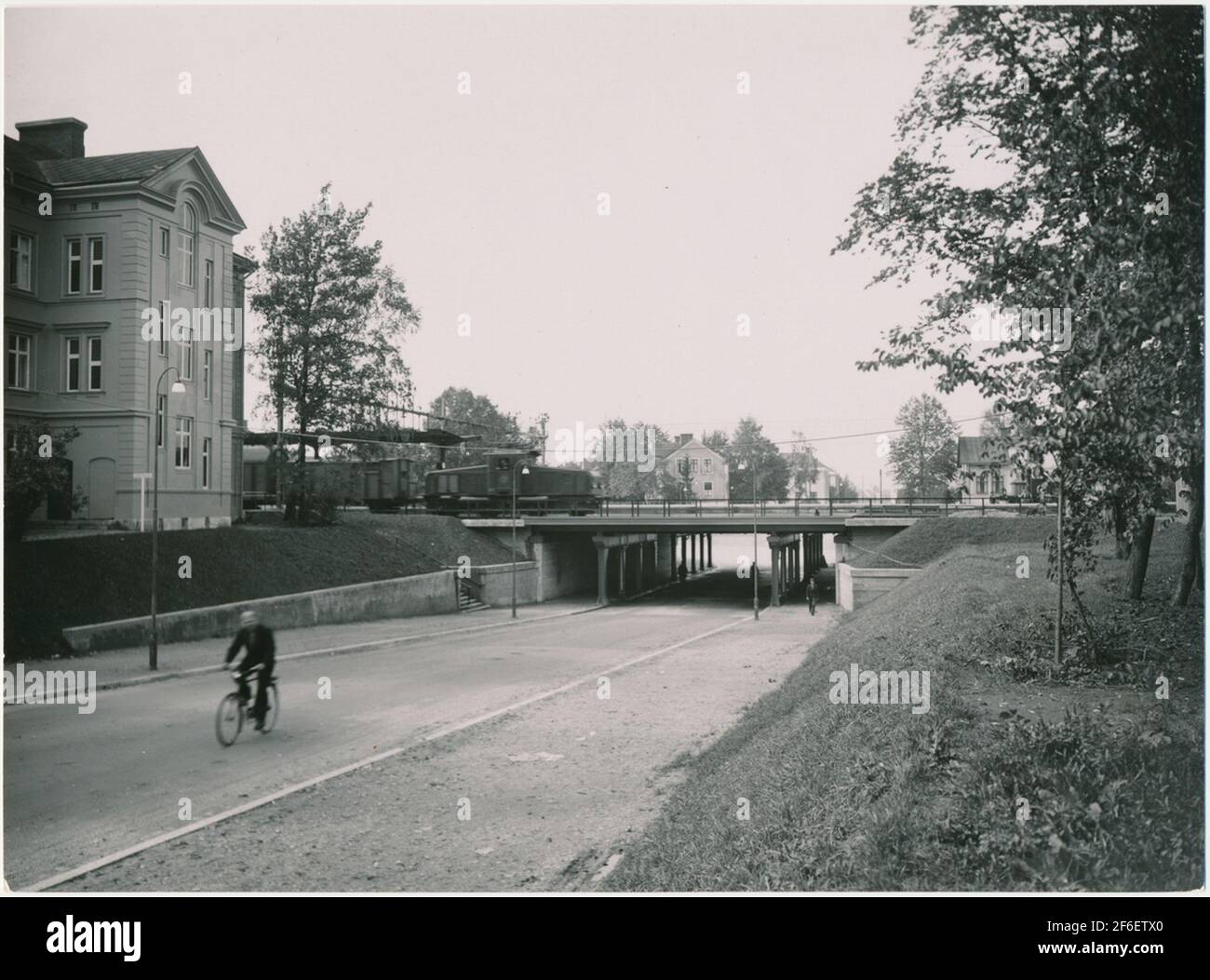Örebro. The state's railways, sj. Railway Viaduct. Electric drive 1932 ...