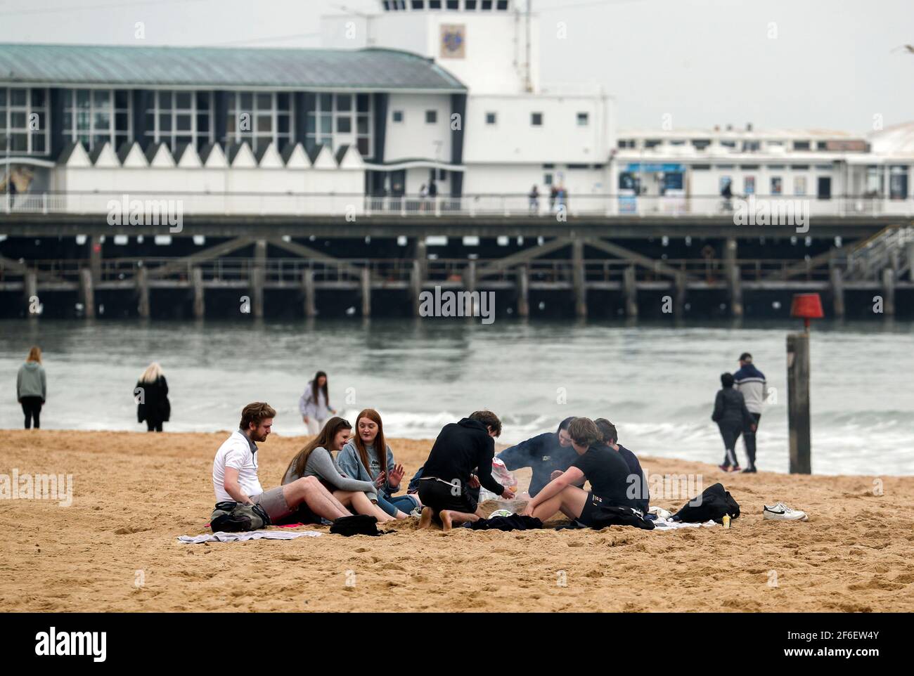 People on the beach in Bournemouth, Dorset. Picture date: Wednesday ...